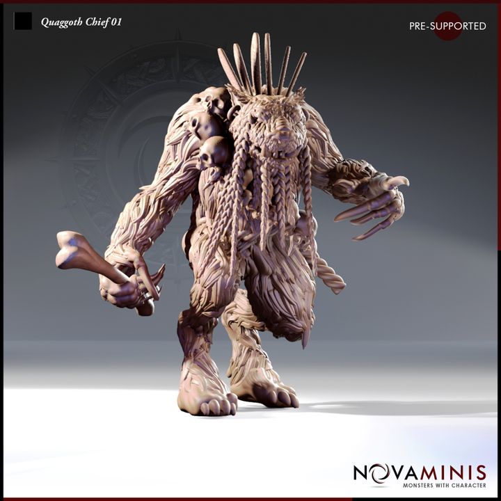 3D Printable The Realm of Shadows: Feral Quaggoths by NovaMinis